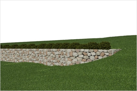 Retaining Wall, Stacked Boulder